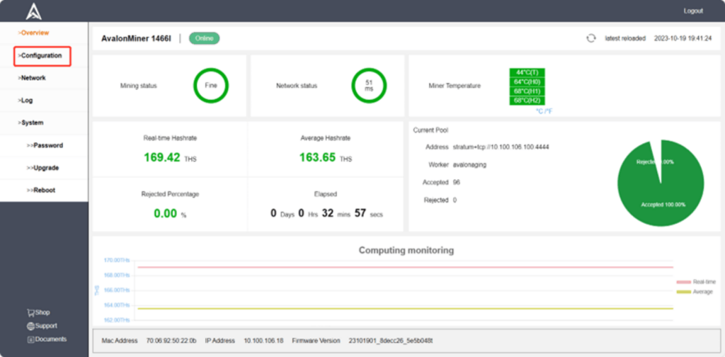 阿瓦隆1346-110t超频方案算力提升20% – 挖矿网
